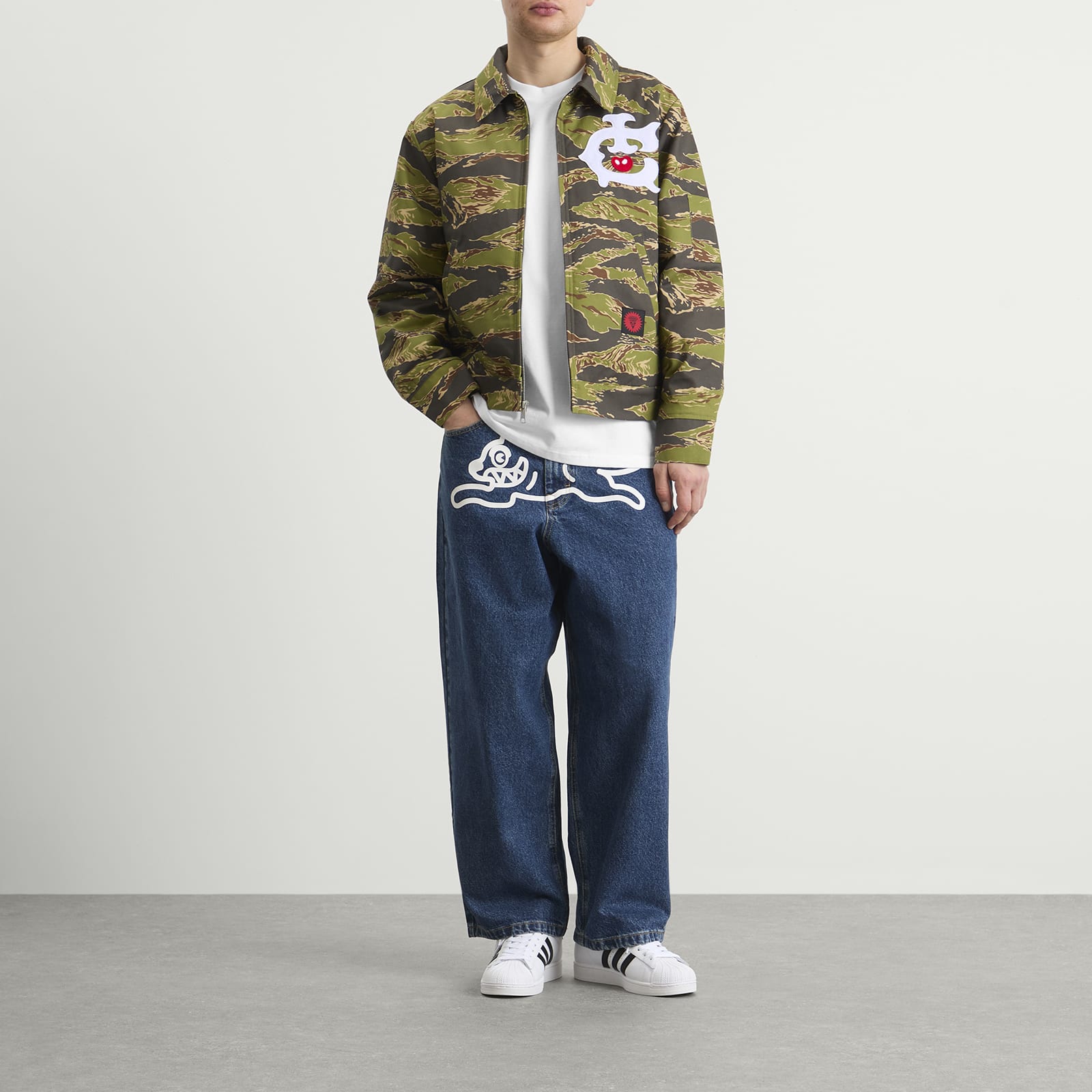ICECREAM Running Dog Triple Scoop Wide Denim Jeans